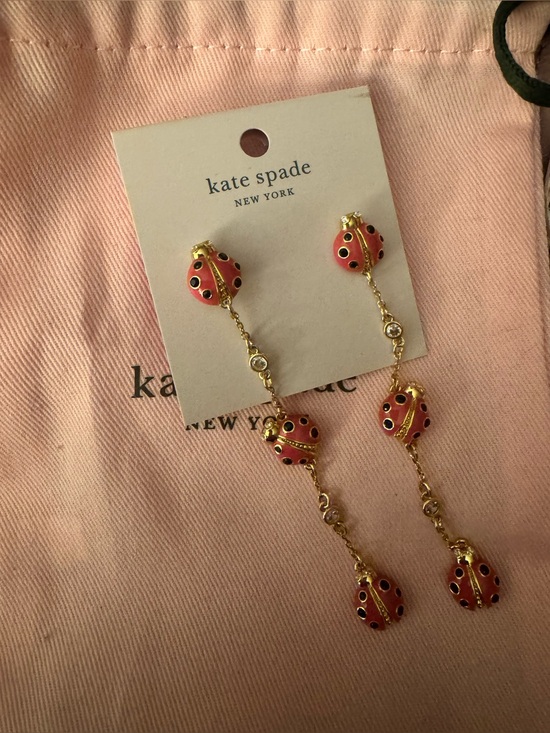 kate spade | Jewelry | Kate Spade New York Ladybug Linear Drop Earrings ...